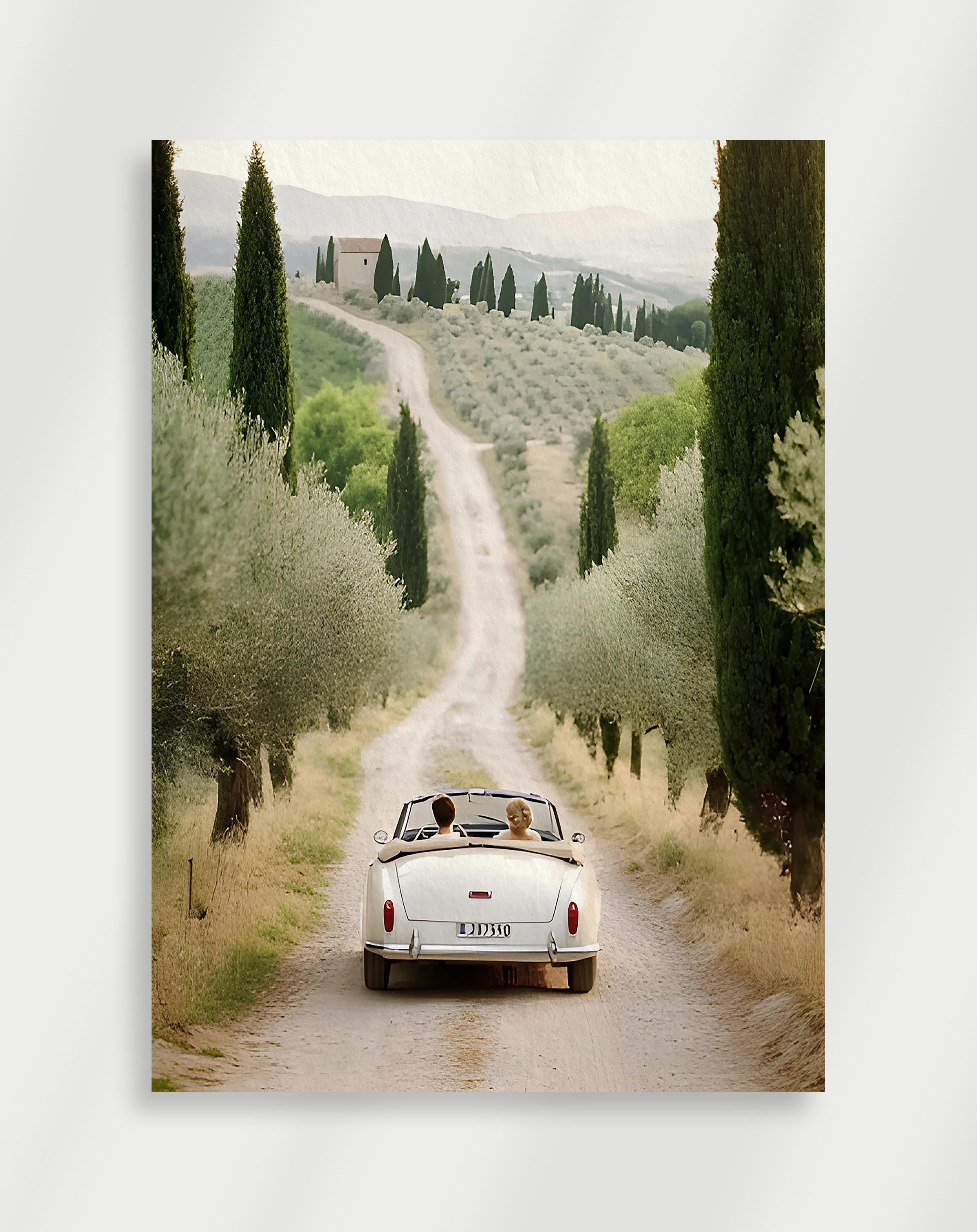 Vintage car driving Poster – PALSPOSTER